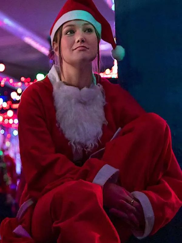 Shop Jingle Bell Heist Olivia Holt Santa Coat - J4Jacket